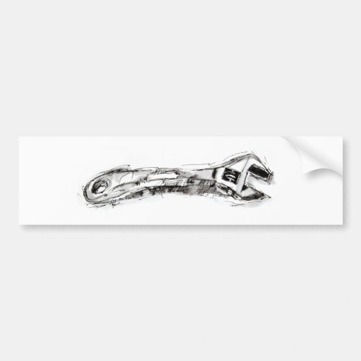 Tool wrench bumper sticker | Zazzle