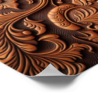 Tooled Leather Poster | Zazzle