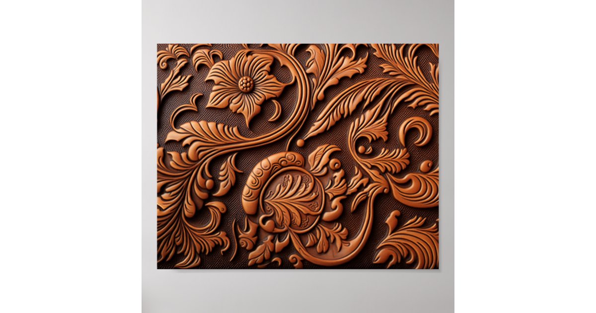 Tooled Leather Poster | Zazzle