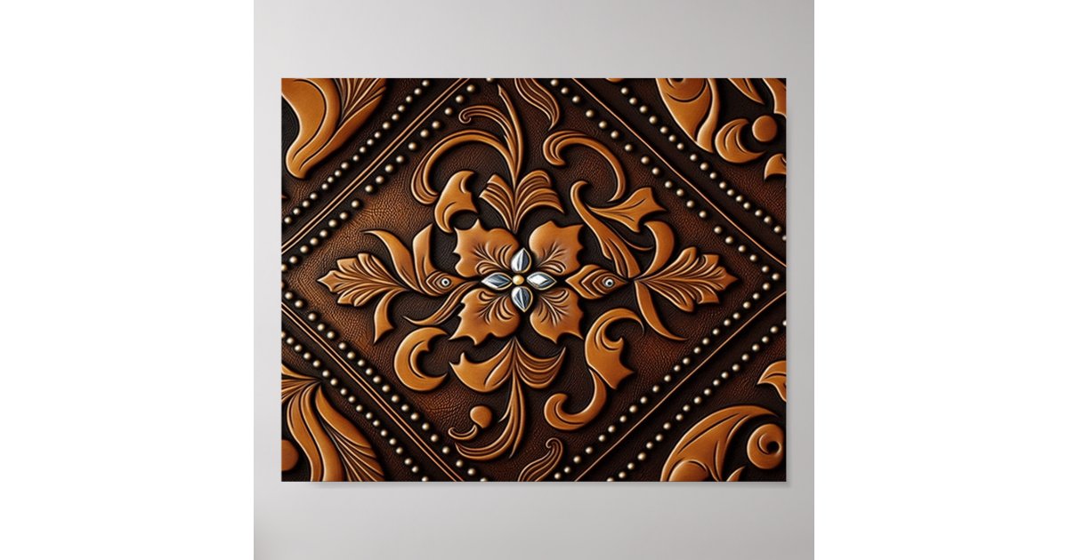 Tooled Leather Poster | Zazzle