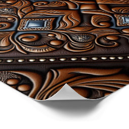 Tooled Leather Poster | Zazzle