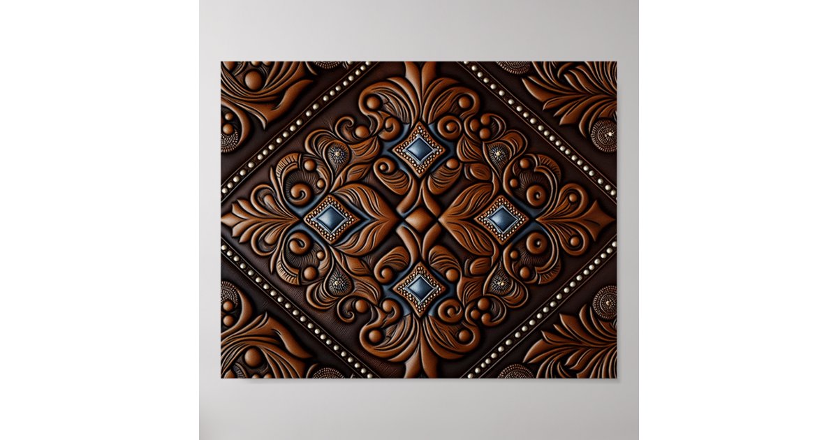 Tooled Leather Poster | Zazzle