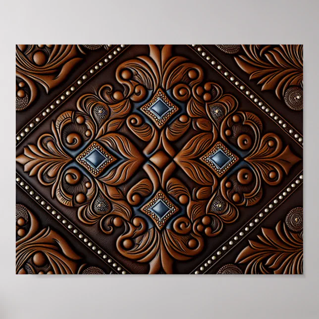 Tooled Leather Poster | Zazzle