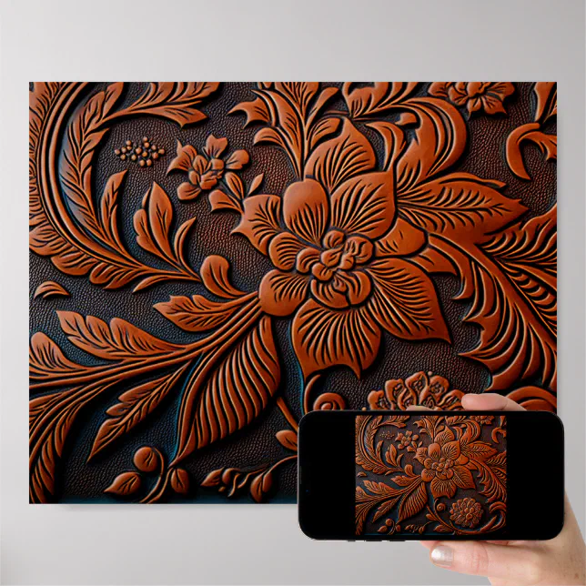 Tooled Leather Poster | Zazzle