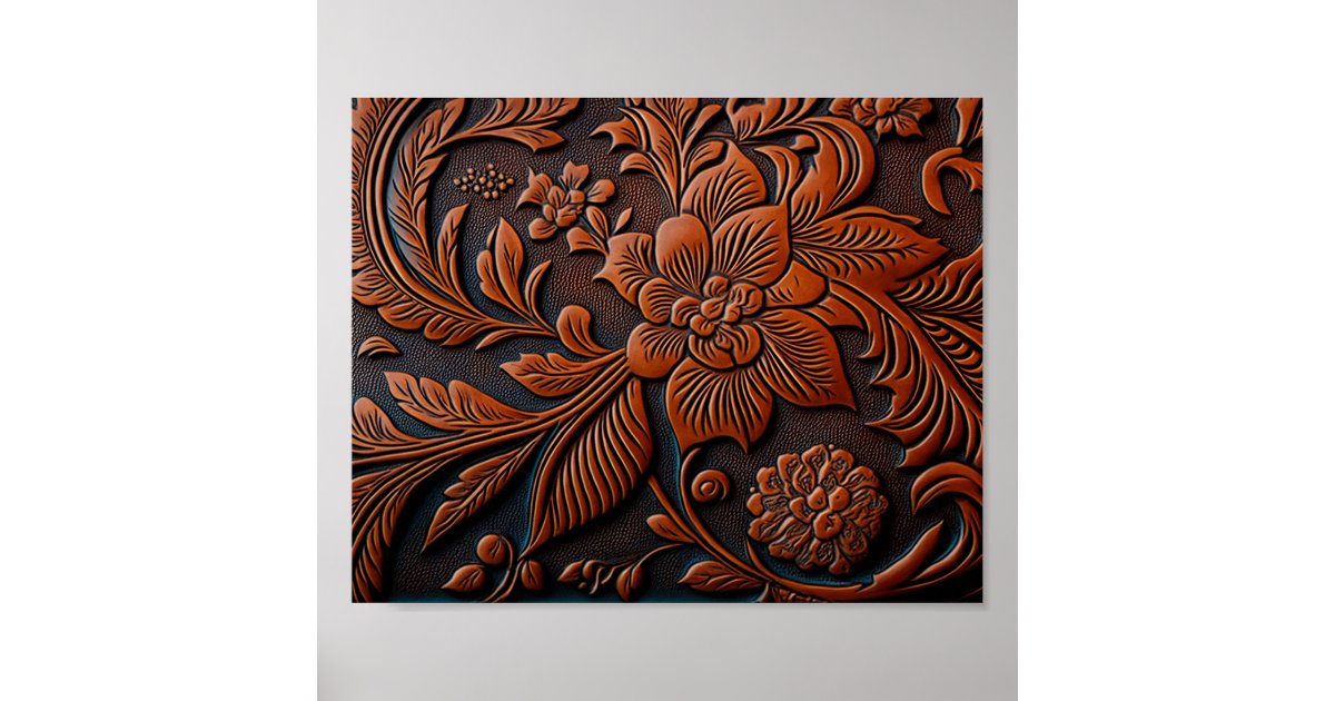 Tooled Leather Poster | Zazzle