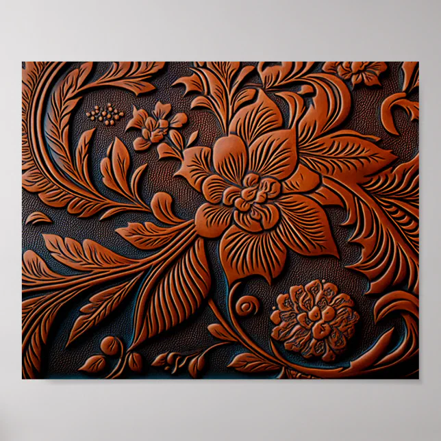 Tooled Leather Poster | Zazzle