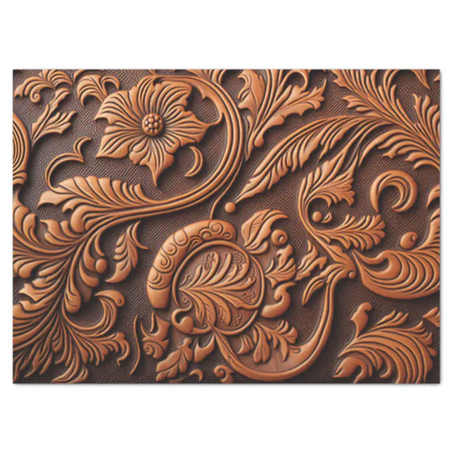 Tooled Leather Tissue Paper | Zazzle