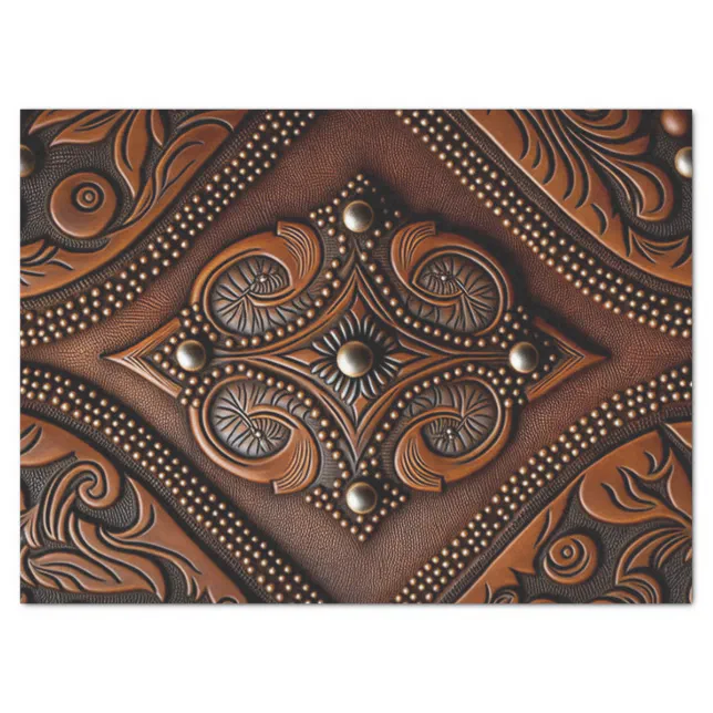 Tooled Leather Tissue Paper | Zazzle