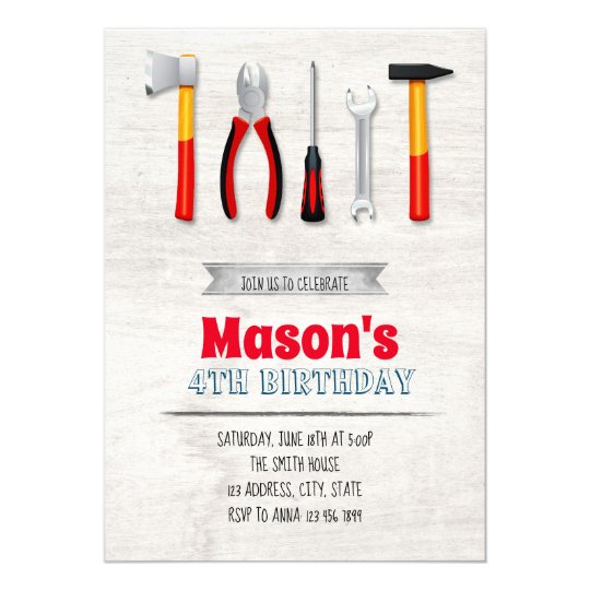Tools Birthday invitation | Zazzle.com