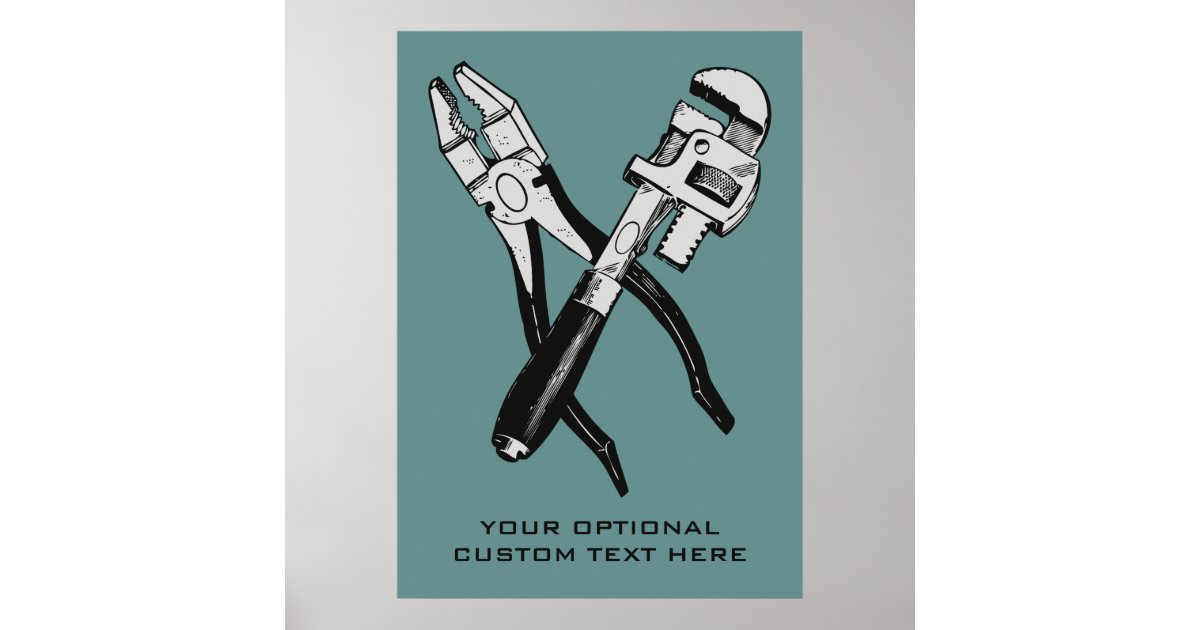 TOOLS custom color and text poster | Zazzle