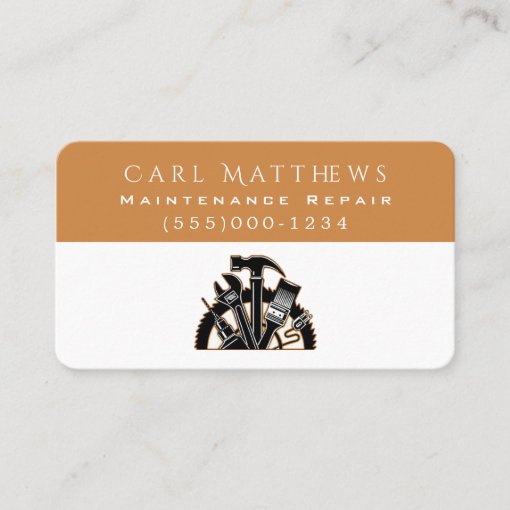 Tools Design Handyman Maintenance Repair Service Business Card | Zazzle
