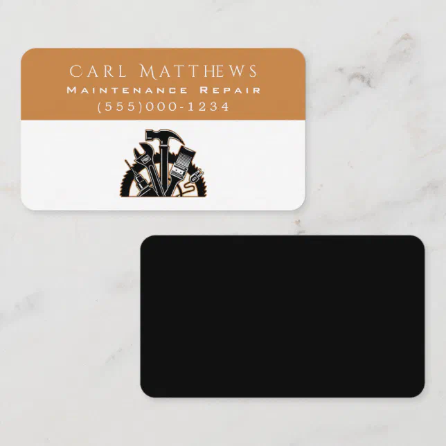 Tools Design Handyman Maintenance Repair Service Business Card | Zazzle