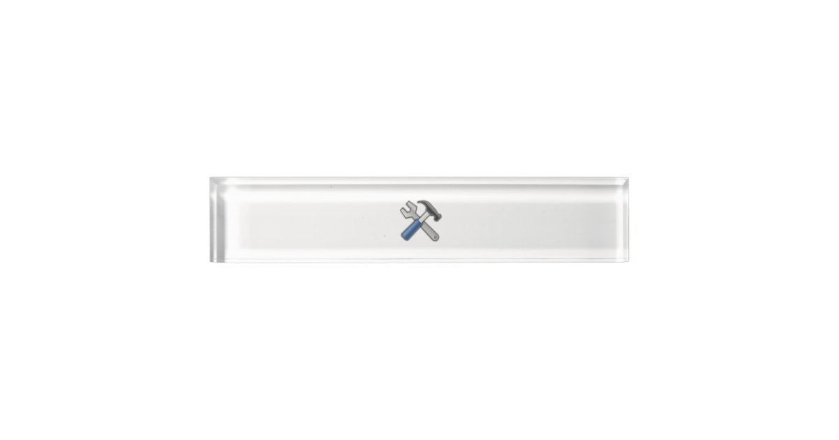 Tools, Hammer and Wrench Nameplate | Zazzle