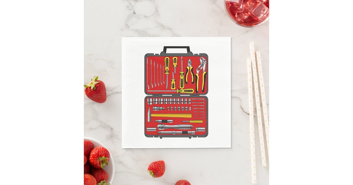 Tools In A Tool Box Napkins | Zazzle