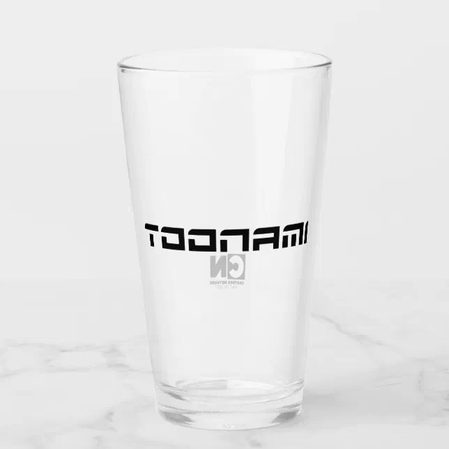 Toonami Futuristic Font Logo Glass | Zazzle