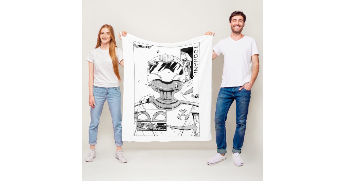 Toonami TOM 5 & SARA Comic Style Bumper Fleece Blanket | Zazzle