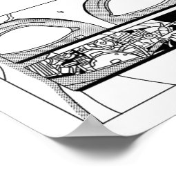 Toonami TOM 5 & SARA Comic Style Bumper Poster | Zazzle