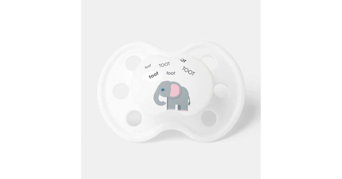 Toot Elephant Cute Emoji Pacifier | Zazzle