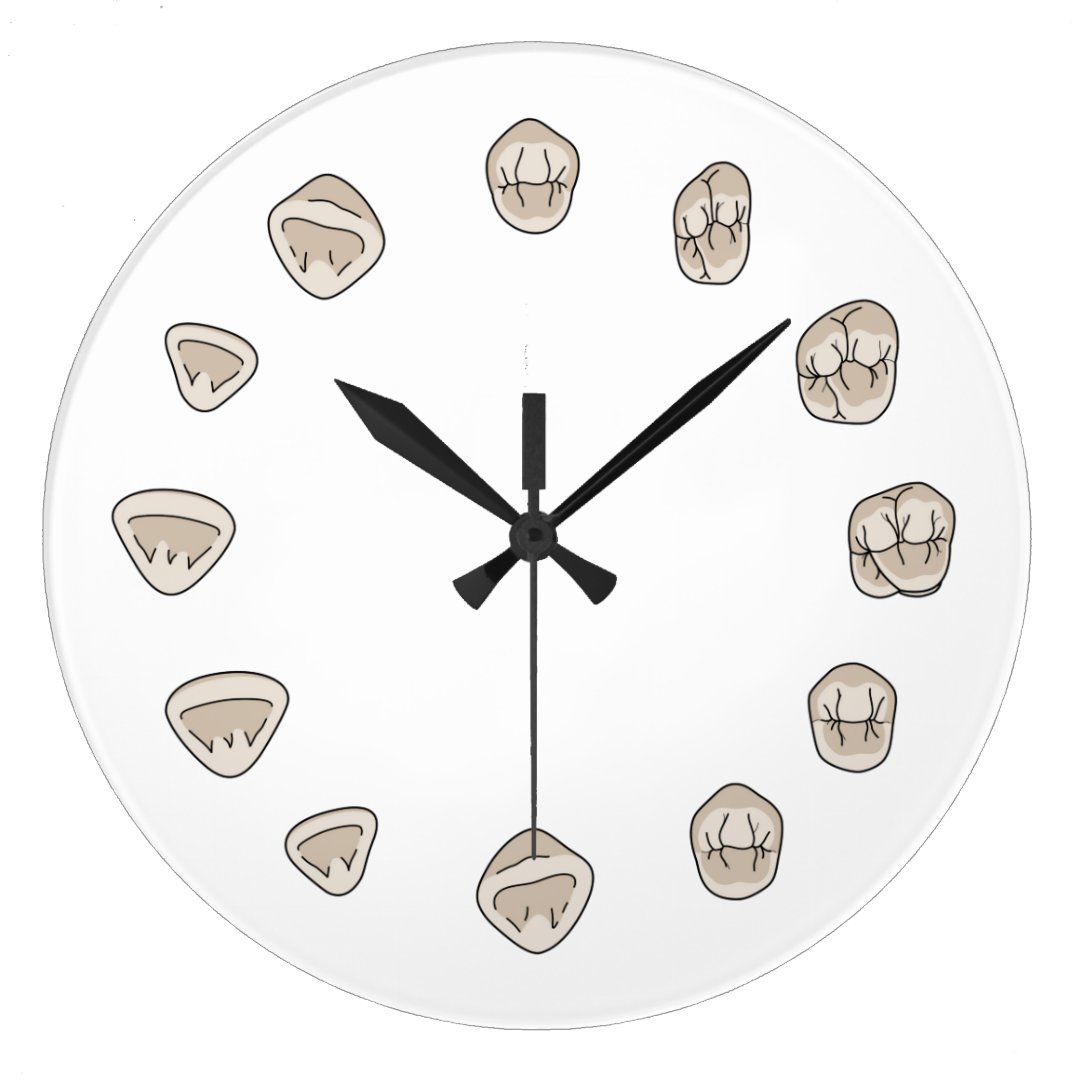 Tooth Clock (Large) | Zazzle