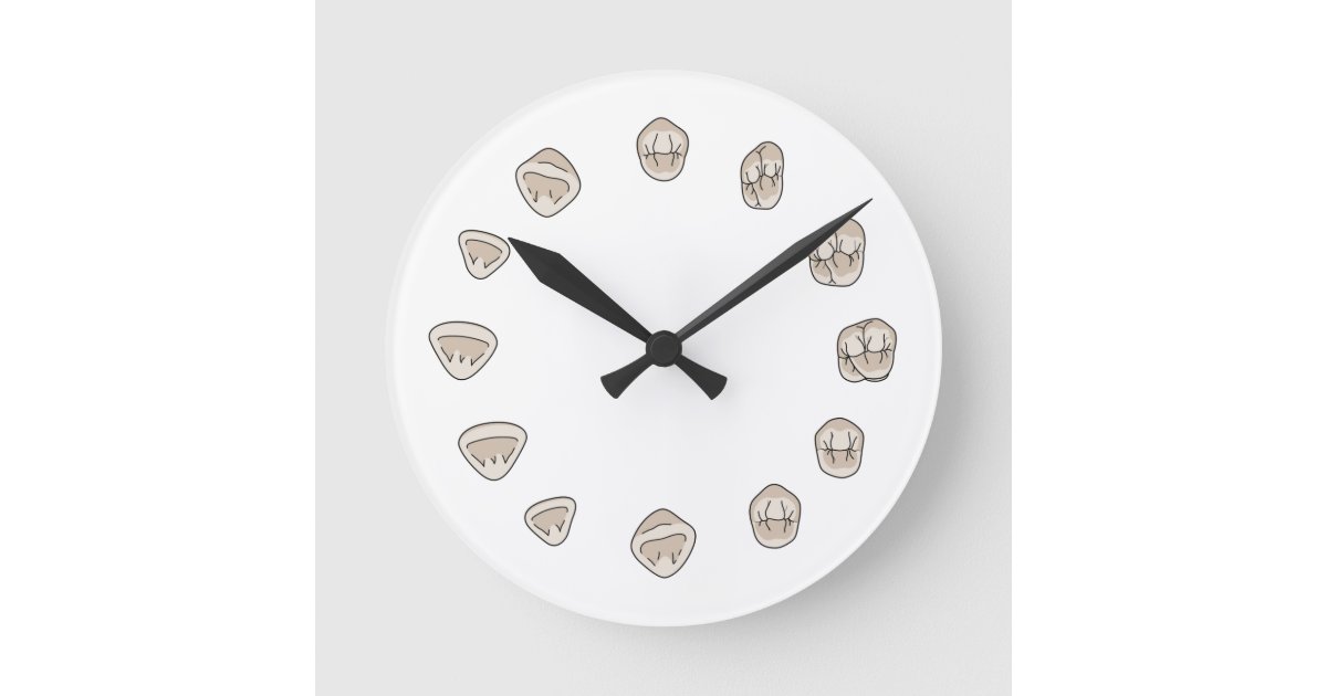 Tooth Clock (Medium) | Zazzle