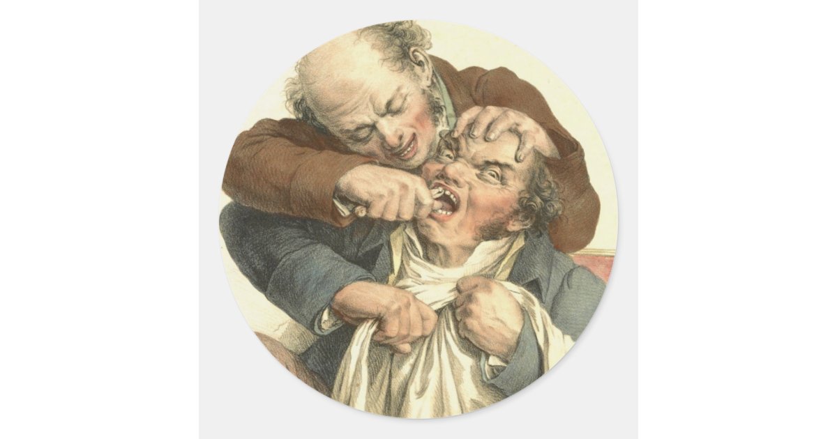 Tooth Extraction 1790 Classic Round Sticker | Zazzle