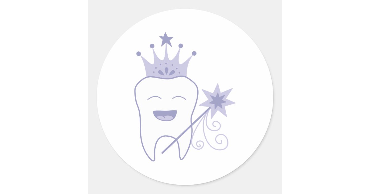 Tooth Fairy Classic Round Sticker | Zazzle