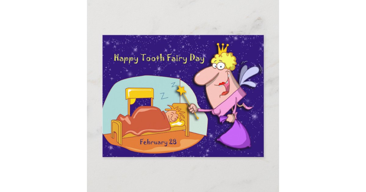 Tooth Fairy Day February 28 Postcard | Zazzle