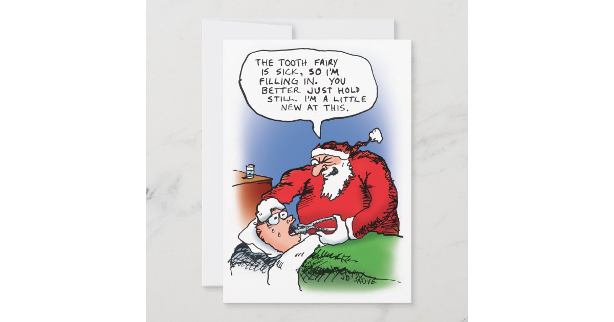 Tooth Fairy Santa Holiday Invitation | Zazzle