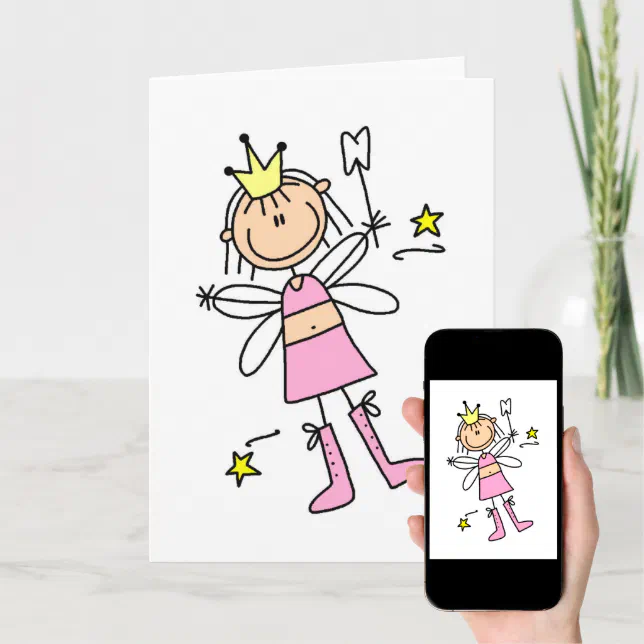 Tooth Fairy Stick Figure Card | Zazzle