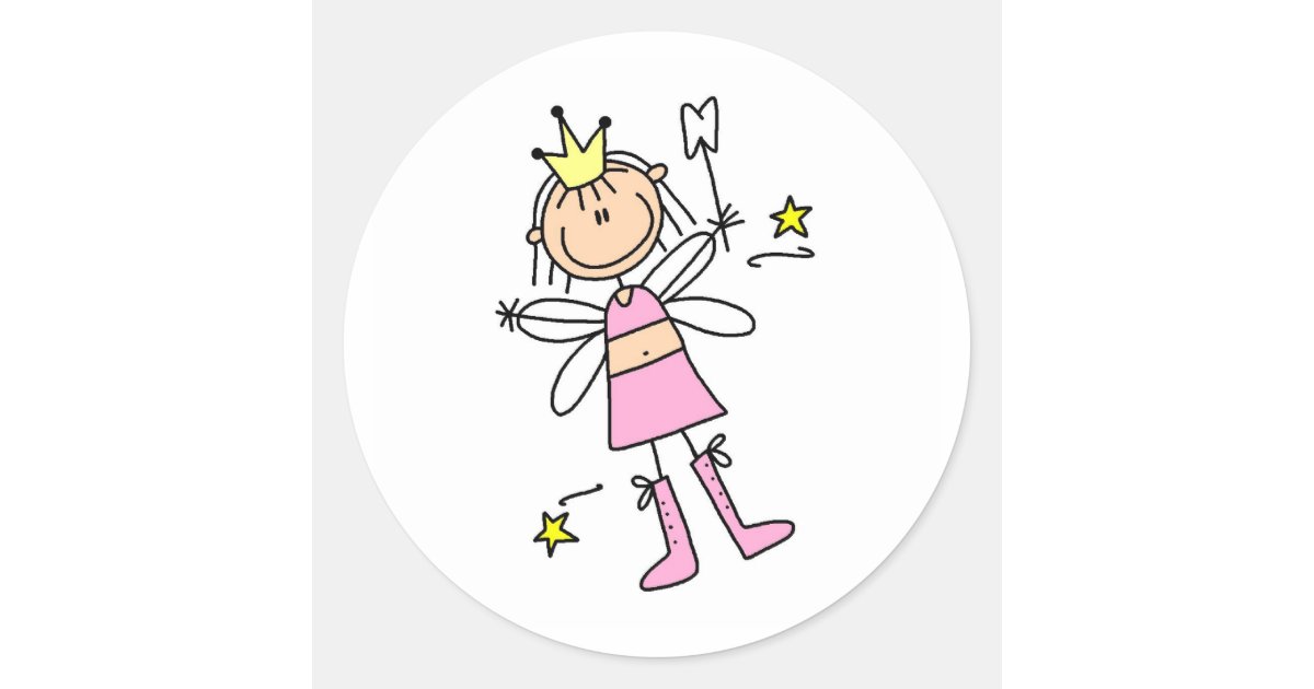 Tooth Fairy Stick Figure Sticker | Zazzle.com