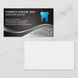 Tooth Logo | Simple Dentistry | Add QR Code Business Card | Zazzle