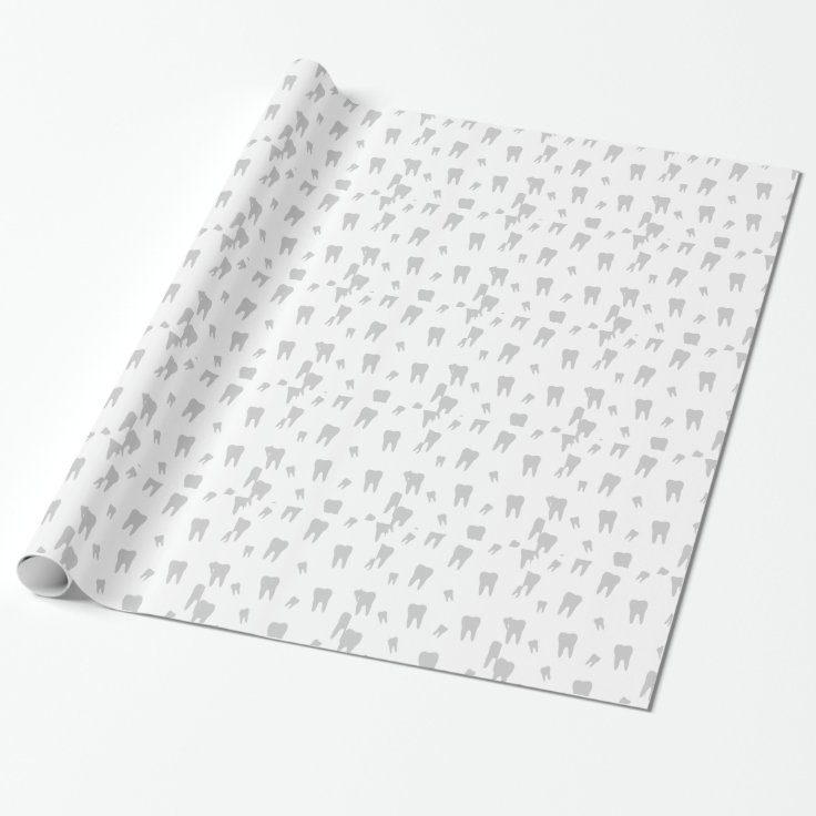 Tooth wallpaper for dentist wrapping paper | Zazzle