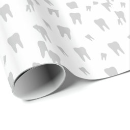 Tooth wallpaper for dentist wrapping paper | Zazzle