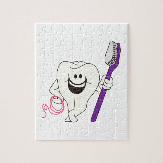 Tooth with Brush Jigsaw Puzzle | Zazzle.com