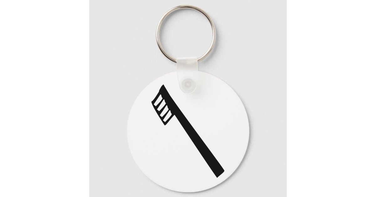 toothbrush icon keychain | Zazzle