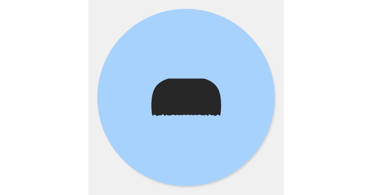 Toothbrush Mustache Classic Round Sticker | Zazzle
