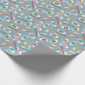 Toothbrush & Toothpaste Pattern Wrapping Paper | Zazzle