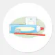 Toothpaste and Brush Classic Round Sticker | Zazzle
