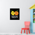 Toothy Fruity Funny Fruit Pun Dark BG Poster | Zazzle