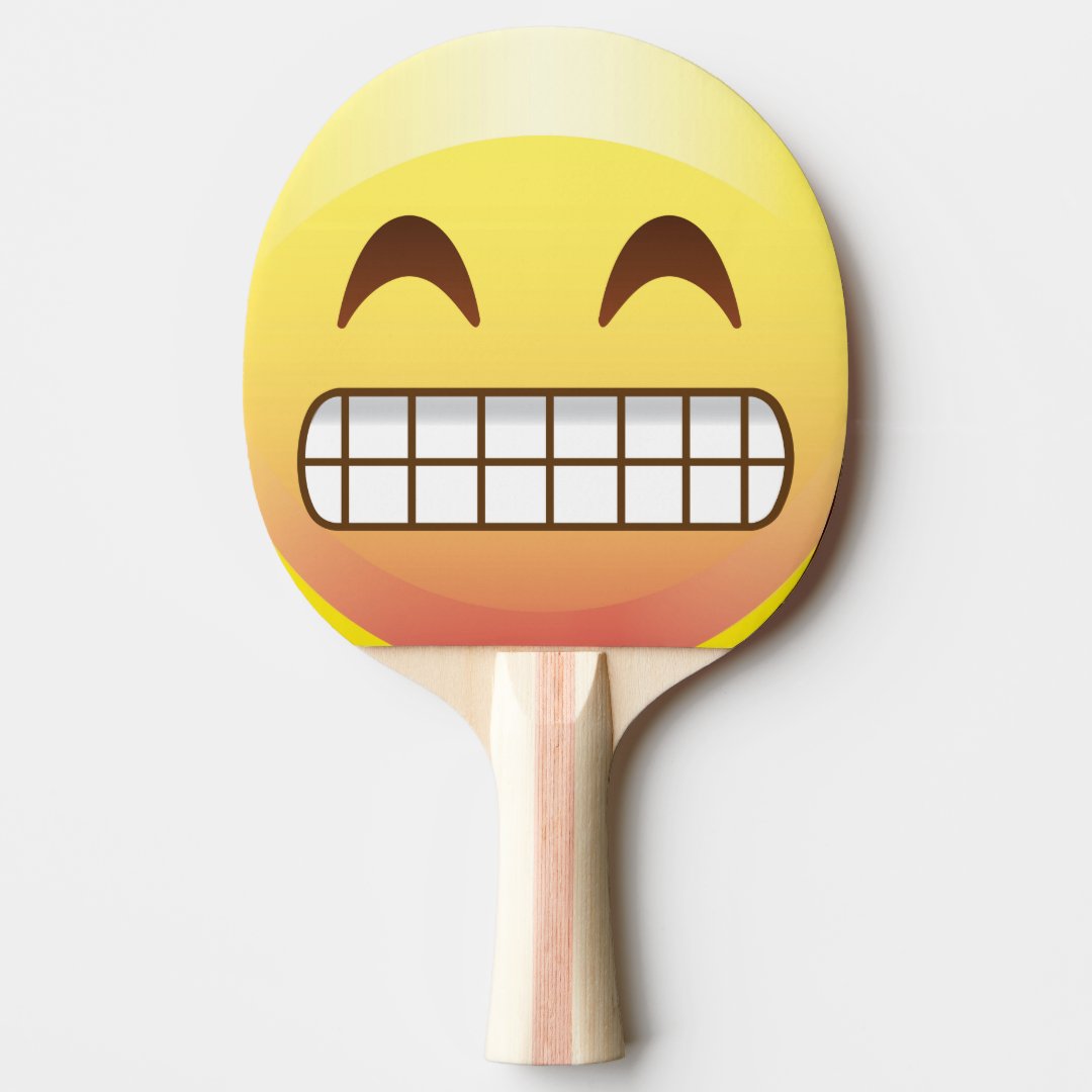 Toothy Grin Taunting Emoji Smile Face Paddle | Zazzle