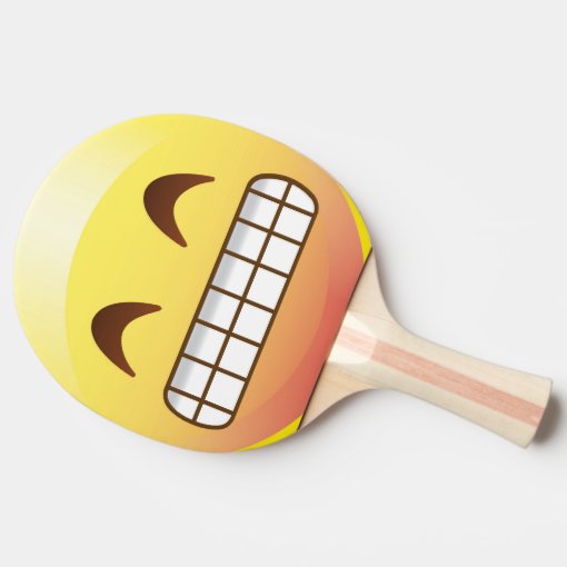 Toothy Grin Taunting Emoji Smile Face Paddle | Zazzle