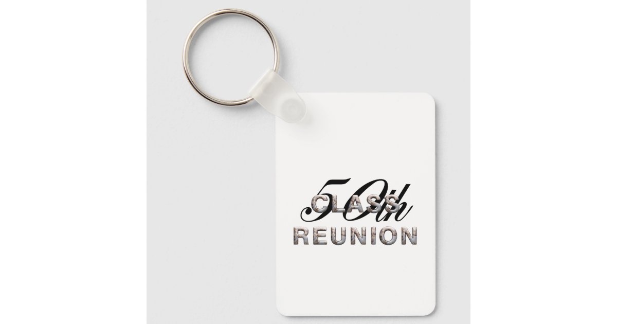 TOP 50th Class Reunion Keychain | Zazzle