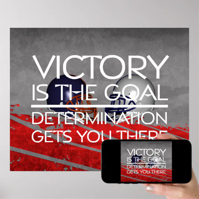 TOP Football Victory Slogan Poster | Zazzle