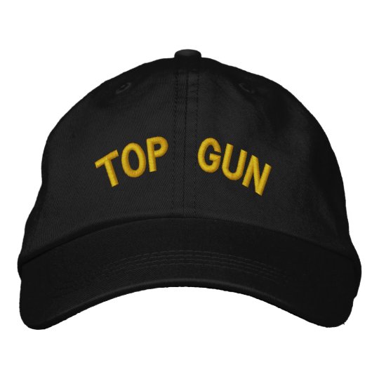 TOP GUN EMBROIDERED BASEBALL CAP | Zazzle.com