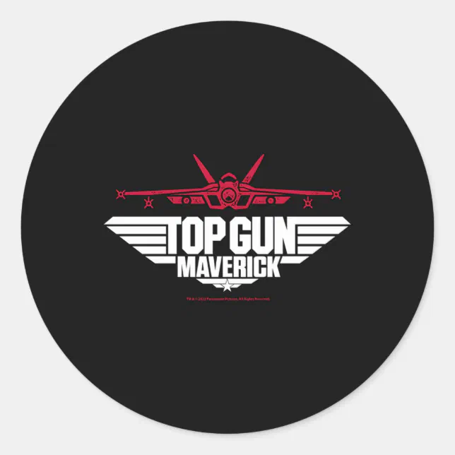 Top Gun Maverick Fighter Jet Classic Round Sticker | Zazzle