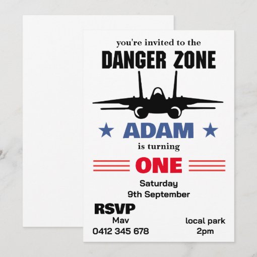 Top Gun Themed Birthday Invitation | Zazzle