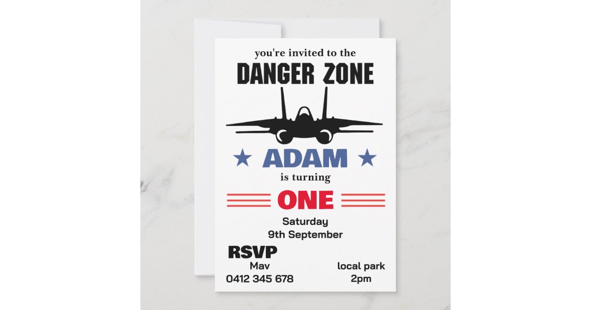 Top Gun Themed Birthday Invitation | Zazzle