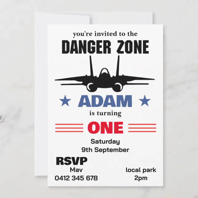 Top Gun Themed Birthday Invitation | Zazzle