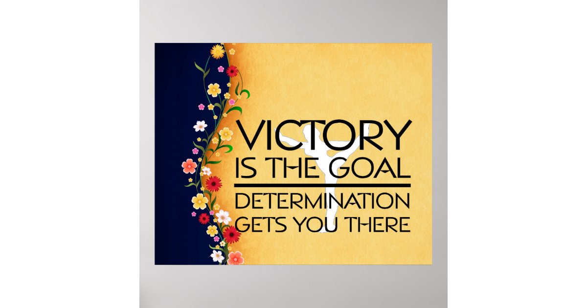 TOP Gymnastics Victory Slogan Poster | Zazzle