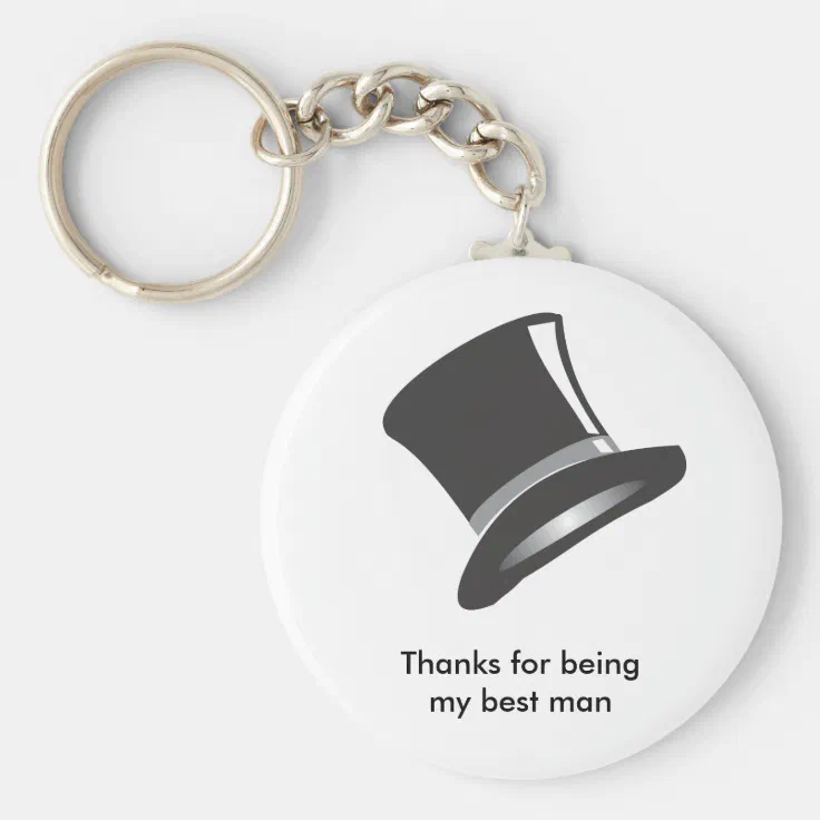 Top Hat Keychain | Zazzle